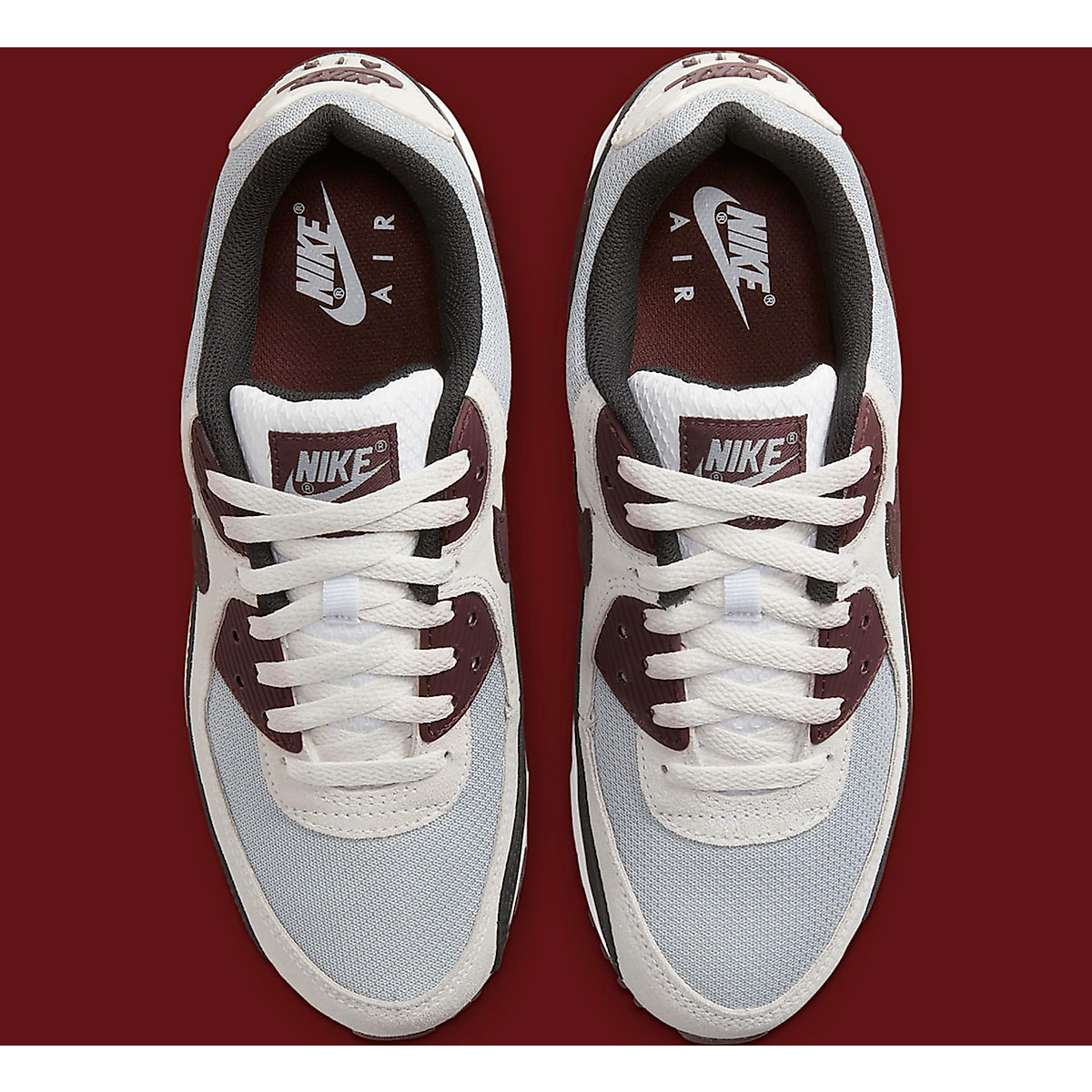 NIKE Men's Air Max 90 Shoes, Grey Black, 12