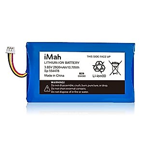 iMah Replacement Sp 554478 Battery Compatible with Infant Optics DXR-8 Pro (Not Compatible with DXR-8) Video Baby Monitor Lithium-ion 3.85V 2800mAh, 1-Pack