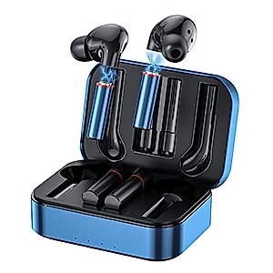 Ederfun True Wireless Earbuds, Waterproof TWS Bluetooth Earbuds with Mics Clear Call Touch Control Bluetooth Headphones Replaceable Battery in Ear Earphones for Sports,Home Office