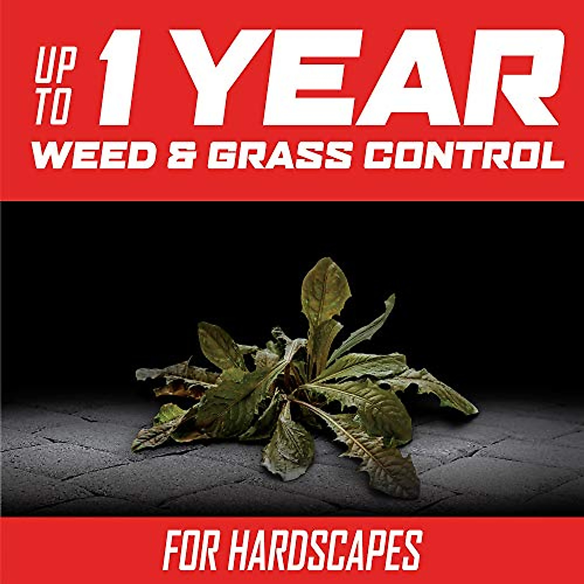 Ortho GroundClear Year Long Vegetation Killer - With Continuous Spray Comfort Wand, Visible Results in 1 Hour, Kills Weeds and Grasses to the Root, Up to 1 Year of Weed and Grass Control, 1.33 gal.