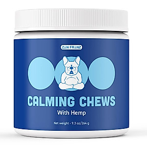 Zen Bites - Calming Chews for Pets - 120 Count - Organic Hemp Treats for Dogs & Cats - Stress Relief - Promotes Relaxation - Thunderstorms - Fireworks - Travel Friendly