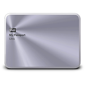 WD 2TB Silver My Passport Ultra Metal Edition Portable External Hard Drive - USB 3.0 - WDBEZW0020BSL-NESN