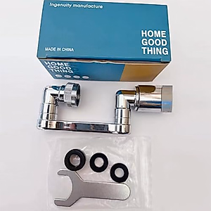 mofgkuz 1080° Swivel Faucet-Extender Sink, Splash Faucet Sprayer Aerator, Wash Hand/Hair/Face, Bathroom & Kitchen Sink with 2 Water Outlet Modes,Silver,1Pcs