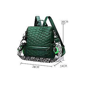 LTDH Women Backpack Purse Anti Theft Rucksack Portable Shoulder Large Travel Daypack For Girls (Green), 28*14*30CM