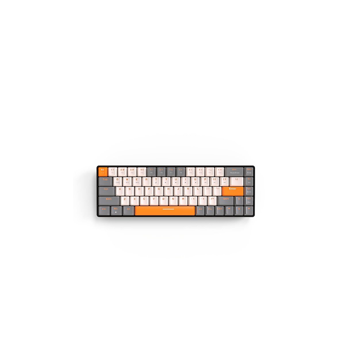 MAGIC-REFINER RK68 60% Wireless Mechanical Keyboard, Bluetooth 5.0/2.4GHz with Dual Mode 2-in-1 Receiver, Compact 68-Key Hot Swappable Gaming Keyboard, Linear Red Switch for PC Mac Xbox Smartphone