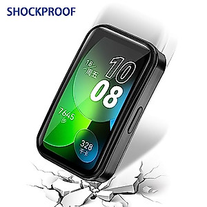 2 Pack NOOETAH TPU Sceen Protector Case Cover Compatible for Band 9/Band 8 (Black+Clear)