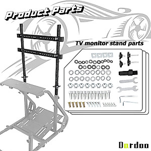 Dardoo Racing Simulator Cockpit Monitor Mount Fits for Logitech/Thrustmaster G923 G29 G920 Wheel Frame,Xbox One,PC,Excluding Steering Wheel,Shift Lever,Pedals,Seat and Racing Frame