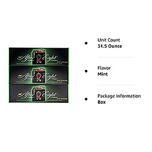 Nestle After Eight, Dark Mint Thins (30 Mints - 300g/10.5oz, PACK - 3) From Canada