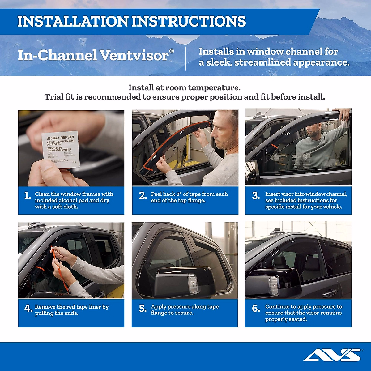 Auto Ventshade [AVS] In-Channel Ventvisor / Rain Guards | Smoke, 4 pc | 194059 | Fits 2001 - 2012 Ford Escape, (05-07 Hybrid Models) 2005 - 2011 Mercury Mariner