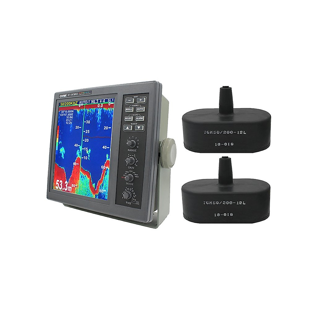 ONWA KF-1067MK2/1KW/DF: 10.4" Dual Frequency High Power (1KW) Fish Finder