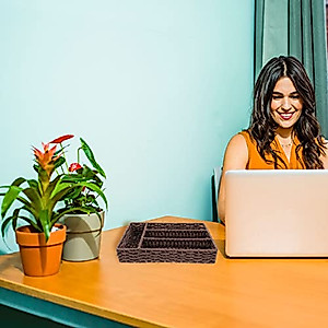 Healifty Wicker Rattan Baskets Tea Bag Sugar Packet Holder Coffee Station Condiment Organizer Woven Divided Basket Tray for Drawer Shelf Countertop Coffee