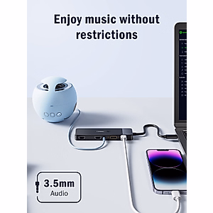 Lemorele USB C Docking Station for Laptop, 10 in 1 Triple Display Monitors Adapter w/4K Dual HDMI, 1080P VGA, 3 USB3.0/2.0, TF/SD 2.0, 3.5mm Audio, 100W PD, for MacBook, HP, Dell, Lenovo, Surface