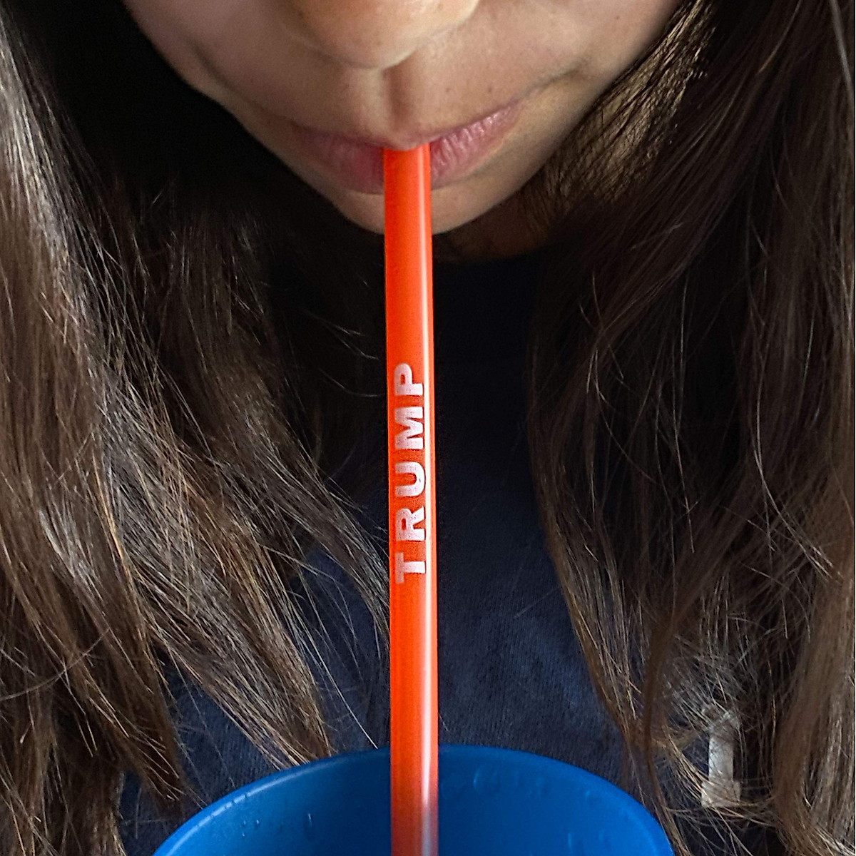 Trump Straws (New Version Reusable Straws)- Approved Red and White Party Reusable Plastic Drinking Straws BPA free - Pack of 10