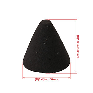Mxfans Electronic Drum Piezo Trigger Foam Cone Musical Instrument Drum Replacement Parts Black
