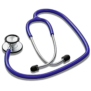 HCS Stethoscope, Premium Stainless Steel - Medical Grade, Dual Head Stethoscopes for Nurses, Doctors, Veterinary - 22 inch Tubing (Blue)