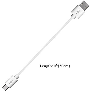 Geekria USB Headphones Short Charger Cable Compatible with Sony MDR-XB950B1 XB650BT WH-CH700N 1000XM2 MDR-1000X Charger, USB to Micro-USB Replacement Power Charging Cord (1ft / 30cm 2Pack)