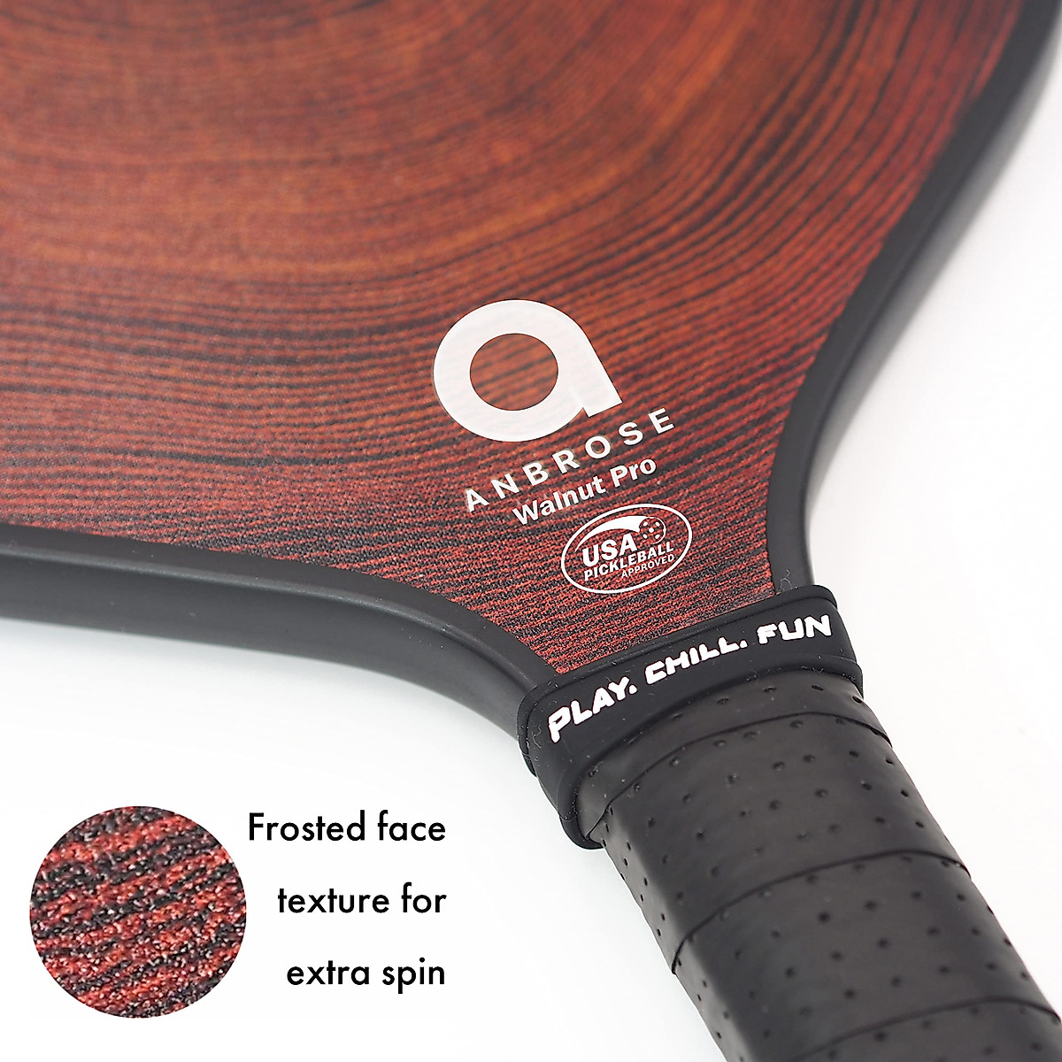 A. Anbrose Pickleball Paddle | Extra Wide Paddle Shape | USAPA Approved | Carbon Fiber Face | Polypropylene Honeycomb Core | Lightweight | Fabric Paddle Cover.… (Fiberglass, 13mm)