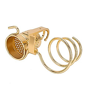 Bathroom Storage Shelf Wall Mount Hair Care Styling Tool Organizer Space Aluminum Hair Dryer Basket for Bathroom Organizer Multipurpose Rack(Gold)