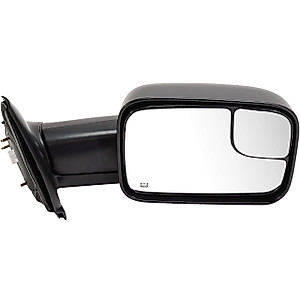 Kool Vue Right Power Heated Towing Door Mirror Compatible With Dodge Ram 1500 2002-2008 Without Signal Light & Puddle Lamp Textured Standard Cab