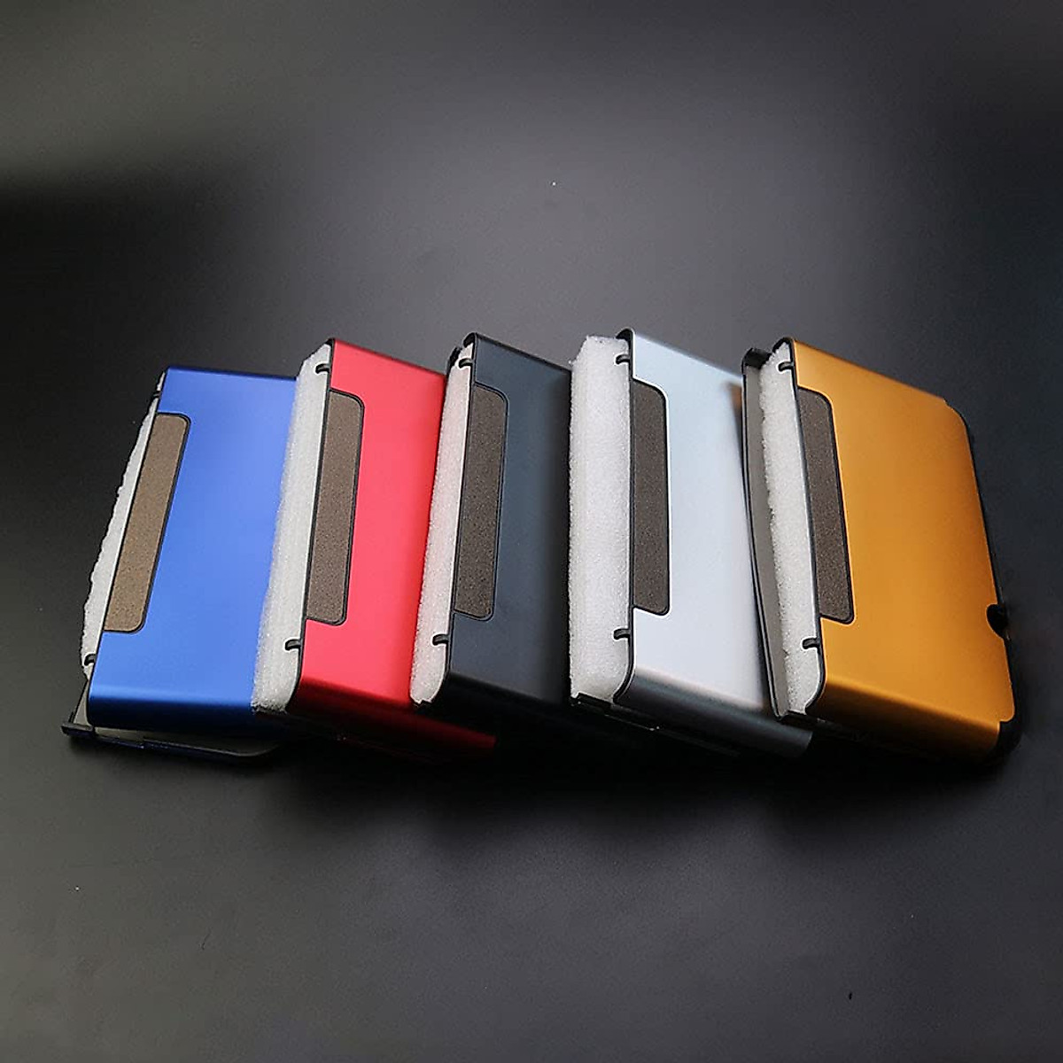 Aluminium Alloy Protective Case Front Back Faceplate Plates Top & Bottom Battery Housing Shell Case Cover Shockproof Hard Shell Skin for New 3DS XL LL Console 2015 - Silver