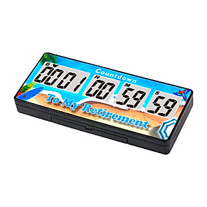 HonorMeet Digital 9999 Days Retirement Countdown Clock,Days Countdown Timer,Backlight Display,12 & 24 Hours Daily Calendar for Retirement Vocation Anniversary Graduation Special Days. (Blue)