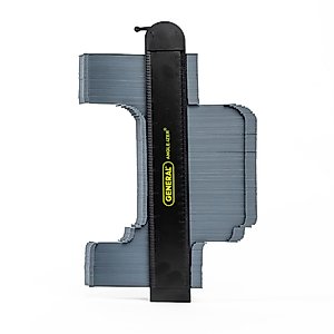 General Tools Locking Contour Gauge #834X with Extra Long Pins, Profile Gauge, Shape Duplicator, 10-Inch (254mm), Precisely Copy Irregular Shapes For Perfect Fit and Easy Cutting