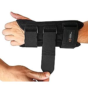 Copper Compression Night Time Wrist Orthopedic Brace - Copper Infused Carpal Tunnel Wrist Support Sleeve. Breathable, Comfortable Sleep Splint for Arthritis, Tendonitis, RSI, Sprains (Left Hand)