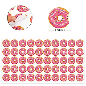 50 PCS Donut Candy Bags Thanks A Hole Bunch Stickers Donut Grow Up Party Decoration, Donut Birthday Goodie Bags Donut Theme Party Supplies Baby Shower Doughnut Time Supplies for Kids Girls