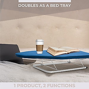 Bartnelli Tabletop Ironing Board | XL 36x13 European Made Portable Iron Board with Extra Layers Padding, Scorch Resistant Cotton Top, and Foldable Steel Legs with Safety Lock to Easily Store Away