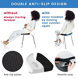 anzhixiu Seat Cushions for Office Chairs, Office Chair Cushion Desk Chair Cushion for Longtime Sitting, Sciatica Pain Relief Pillow Tailbone Pain Relief Cushion for More Relaxation