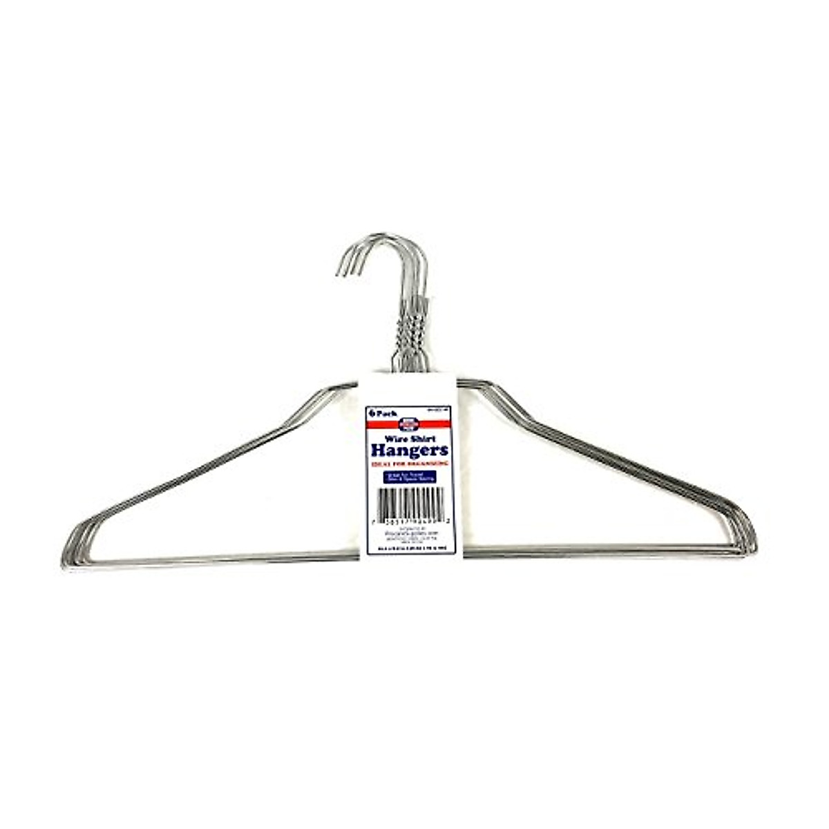 ProCare 6 Strong Silver Color Galvanized Metal Wire Shirt Hangers 16 Inch 13 Gauge