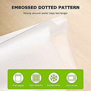 Bonsenkitchen Dry/Moist Vacuum Sealer Machine with 5-in-1 Easy Options for Sous Vide and Food Storage, Air Sealer Machine with 5 Vacuum Seal Bags & 1 Air Suction Hose, Silver