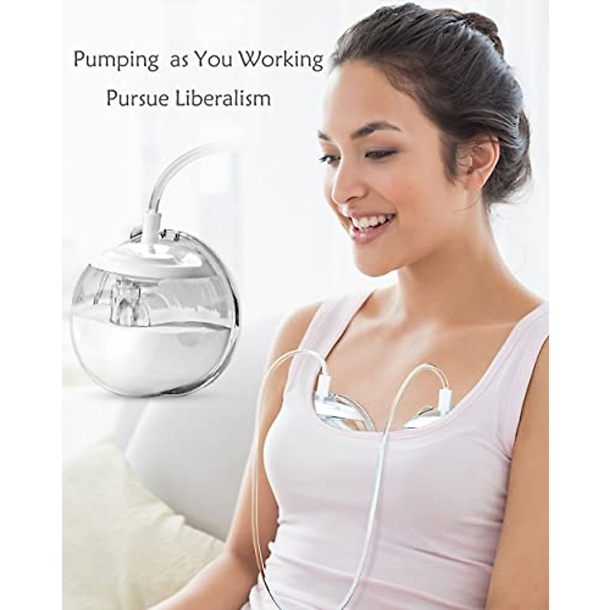 Bwcece Wearable Silicone Milk Collection Cups,Closed System Breast Milk Collection Cups,BreastMilk Collector Cup,Pump On The Go-24mm(2PCS)