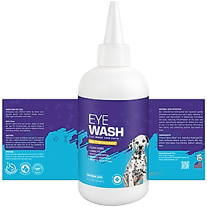 Spanielbuns Dog Eye Drops 200ml,All Natural Ingredients Eye Wash for Dogs and Cats, Cleanses Tear Stains, Mucus, Improves Allergy Symptoms and Dry Eyes(2pack)