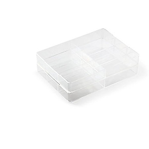 Durable Desktop Drawer Caddy, Oranizing Small Office Supplies Within 13" w x 9.5" d x 1.9" h, Transparent (338419)
