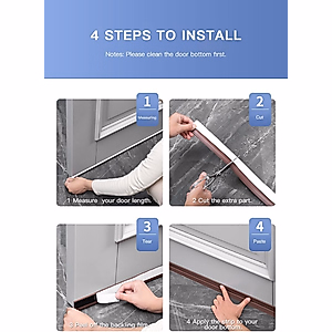 Eweniar Door Draft Stopper for Bottom of Door PVC Weather Stripping Keep Cold Air Out