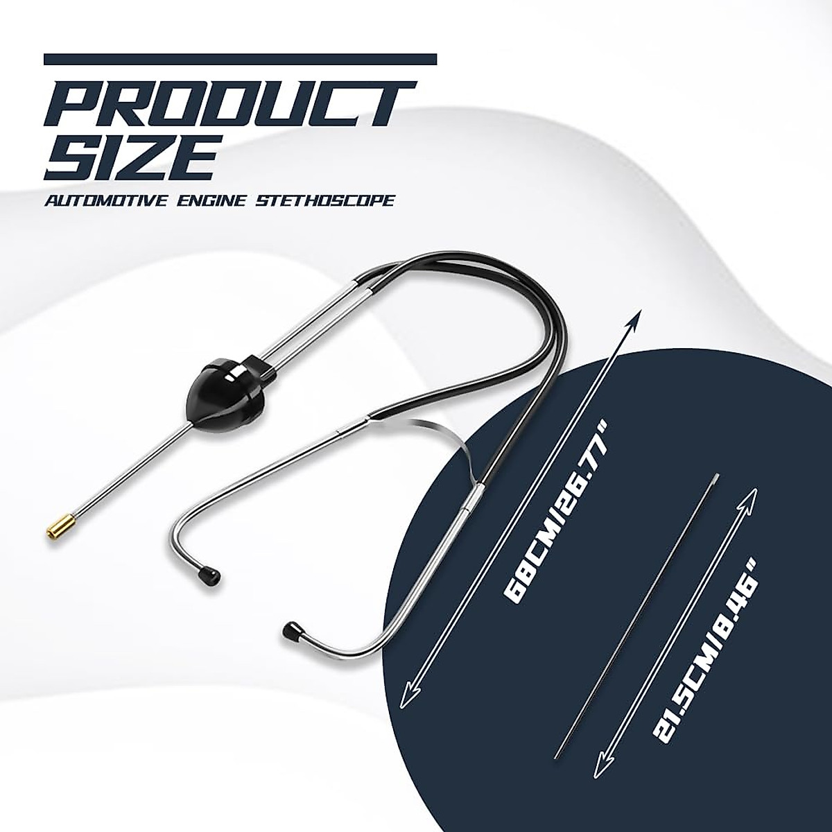 WINUERK Mechanic Stethoscope, Automotive Engine Diagnostic Sensitive Hearing Tool, Automotive Stethoscope Kit, Car Stethoscope Automotive Engine Diagnostic Tool for Cars, Trucks and Motorcycles