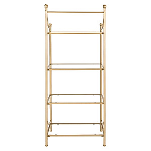 Safavieh Home Collection Diana Liquid Gold and Tempered Glass 4 Tier Etagere