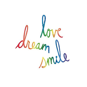 Inspirational Wall Decor Quotes for Living Room – Love Dream Smile – Wall Decor for Bedroom Classroom Playroom Nursery Girls Boys Room Wall Decals Decorations