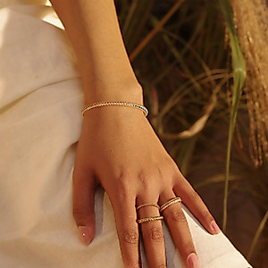 Fettero Gold Cuff Nail Bracelet for Women Bangle Bracelets Adjustable Open Wrap Letter Bracelet Love Friendship Gift