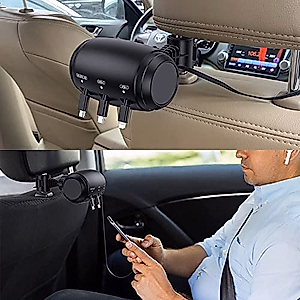 Multi Retractable Carbackseat Charger 3 in 1 - Compatible with All Type of Cellphones - Car Power Charging Station for iPhone/iPad/Android, Back seat Passengers | Share Ride (Black)