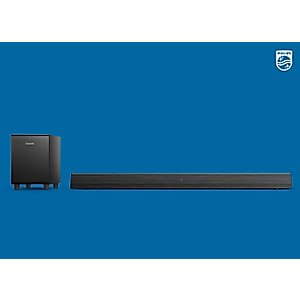 PHILIPS B5305 2.1 Soundbar Speaker with Wireless Subwoofer, Remote Control, Bluetooth Streaming and HDMI ARC (TAB5305) (Renewed)