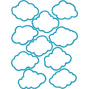 Teacher Created Resources Clouds Accents (5045), Blue/White