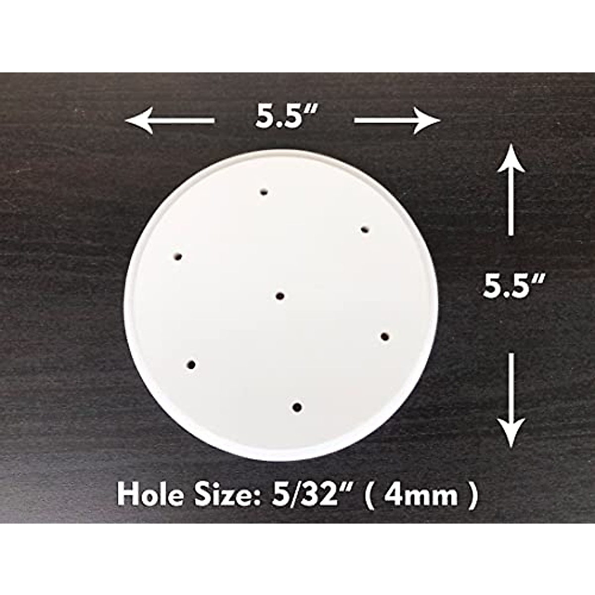 NANGOPOP 2 Pack Cake Pop Stand - 7 Hole Wood Lollipop Holder Display Round Candy or Sucker Stand for Wedding, Birthday Party, White