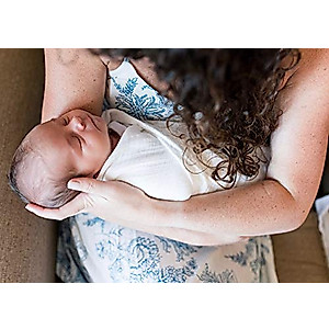 Cotton Organics Muslin Swaddle Blanket, Extra Soft and Hypoallergenic Organic Cotton, Gift Box (Blue)