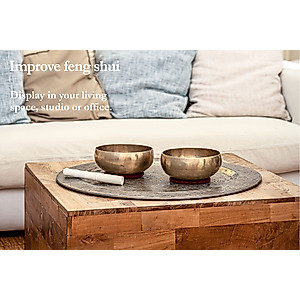 Meinl Sonic Energy Bronze Venus Flower Singing Bowl with Felt Ring and Cover (Synthesis Series) — Made in India — for Meditation, Yoga and Sound Healing Therapy, 7.6", 2-Year Warranty (SB-S-VF-1000)