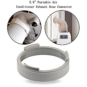Portable Air Conditioner Exhaust Hose Connector, Round Tube Conditioner Adapter Exhaust Duct Vent Kit (white)