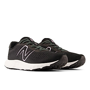 New Balance Women's 520 V8 Running Shoe, Black/White, 9.5