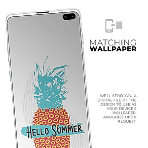 DesignSkinz Retro Hello Summer Pineapple v2 Protective Vinyl Decal Wrap Skin Cover Compatible with The Samsung Galaxy S20 (Screen Trim & Back Glass Skin)