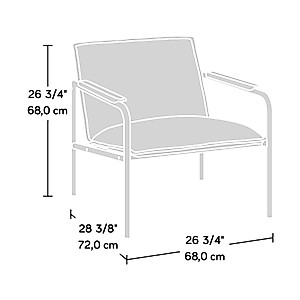 Sauder Coral Cape Lounge Chair, L: 26.77" x W: 28.35" x H: 26.77", Ivory finish